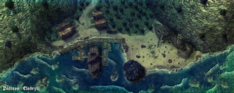 Map Reekwater Hamlet 125x50 6k Gridless Oc Art Rdnd