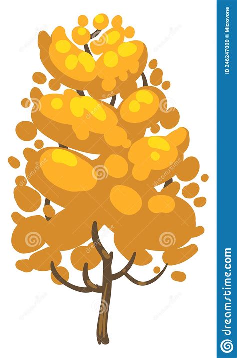Yellow Fall Background Cartoon Vector 121643567