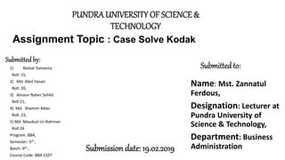 Case Solve Of Kodak PPTX Cameras And Camcorders Consumer Electronics