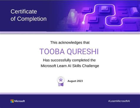 Tooba Qureshi On Linkedin Microsoftlearn Ai Skillschallenge