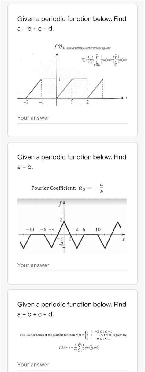 Solved Given A Periodic Function Below Find A B C D Chegg