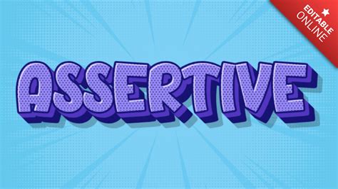 Assertive Cartoon Comic Style Text Effect Generator