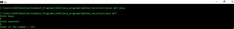 Java Program To Find The Power Of A Number Using Method Codedost