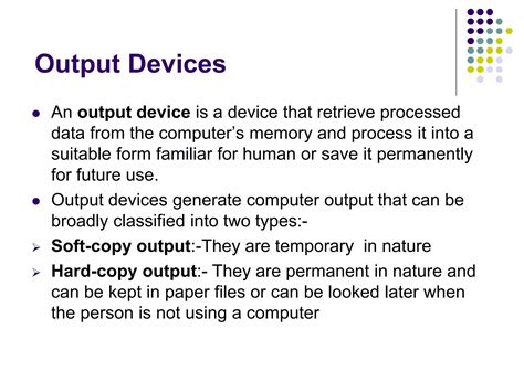 Itc Lec 5 Output Devices Ppt Computer Peripherals Computing