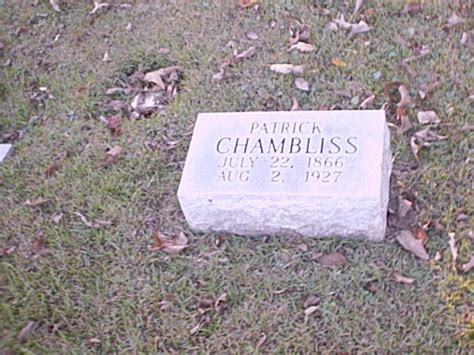 Patrick Chambliss 1866 1927 Mémorial Find A Grave