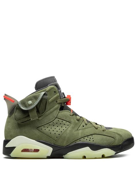 Jordan x Travis Scott Air Jordan 6 Retro "Cactus Jack" Sneakers | Green ...