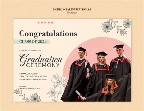 Modelo De Plantilla De Graduación Archivo Psd Gratis