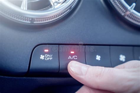 The Car Air Conditioning Control Button Is Essential For Regulating The Vehicles Climate Comfort
