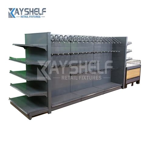 Double Side Convenience Store Fixture Display Shelf Racks Gondola Shelving Shelf And Shelves
