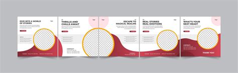 premium vector book recommendation carousel set step by step guide to