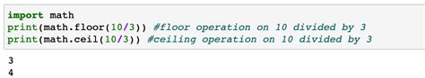 Is There A Ceiling Equivalent Of Operator In Python AskPython