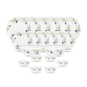 Diva By La Opala Pearl Collection Opal Glass Dinner Set 20 Pcs