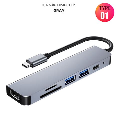6in1 4 Ports Multifunctional Hub With Hdmi Output Vicedeal