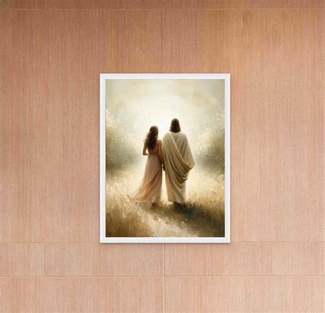 Walk With Him Christian Painting Jesus Walking With Woman Jesus