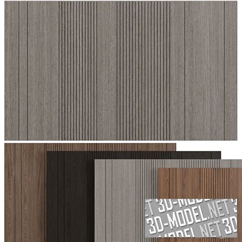 3d модель 4 цвета стеновая панель