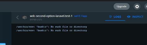 Sail Up Laraveltest Docker Container Exited With 127 Stack Overflow