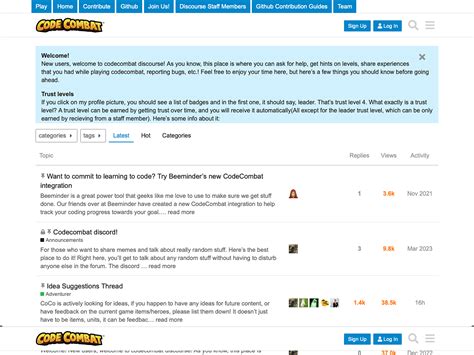 codecombat discourse discover discourse discover