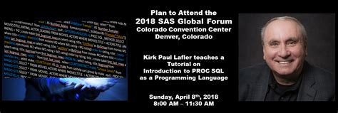 2018 Sas Global Forum Tutorial Introduction To Proc Sql As A