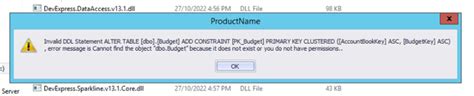 Troubleshooting Unable To Open Consolidated Financial Report Invalid Ddl Statement