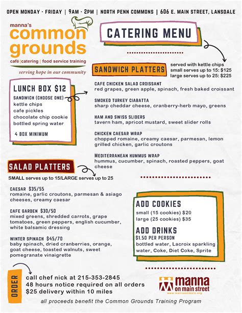 Catering Feb 2023 Manna On Main Street