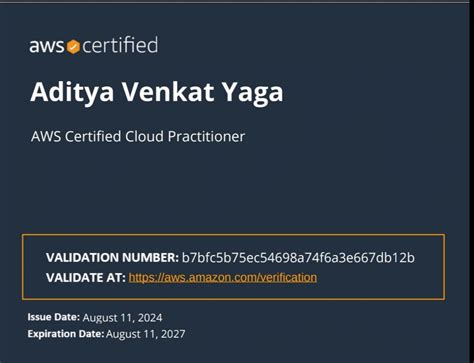 Awscertified Cloudpractitioner Aditya Venkat Yaga
