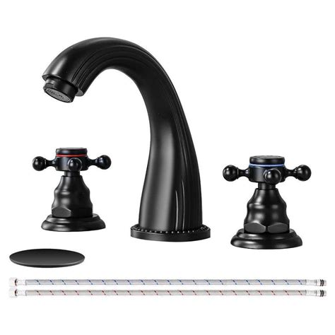 Aklfgn Double Handles 8 In Widespread Bathroom Faucet 3 Hole Sink