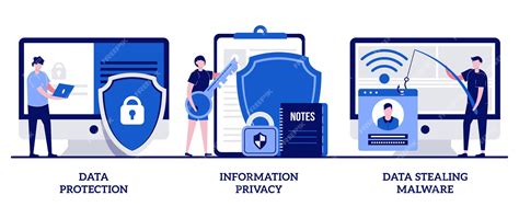 Premium Vector Data Protection Information Privacy Data Stealing