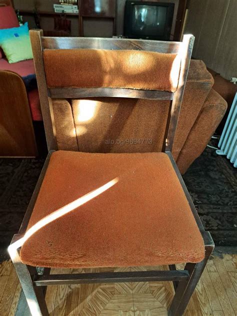 Продава масивна трапезна маса столове и етажерка Маса Мебели за дома и офиса Сливен П