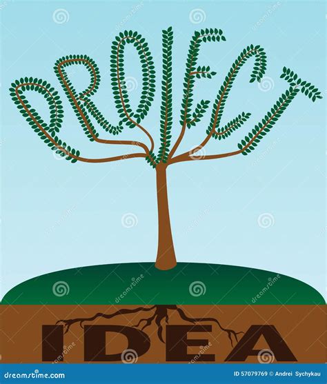 Project Tree Stock Vector Illustration Of Success Concept