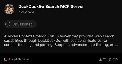 Duckduckgo Search Mcp Server Mcp S · Lobehub