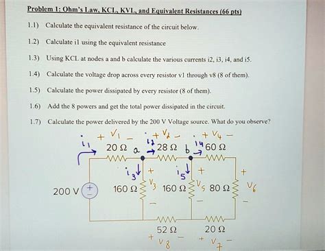 SOLVED Texts Problem Ohm S Law KCL KVL And Equivalent