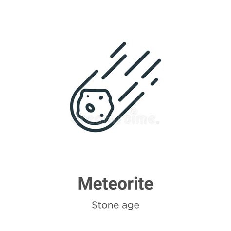Meteorite Icon In Filled Thin Line Outline And Stroke Style Vector Illustration Of Two