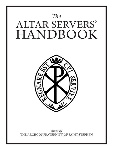 Altar Servers Handbook Pdf Mass Liturgy Sacraments