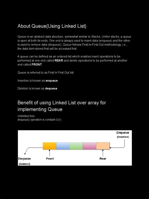 Queue Using Linked List Pdf