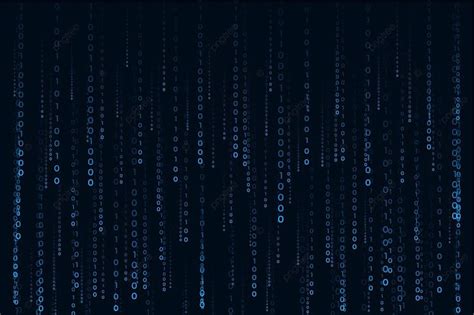 Code Binaire De Style Matrice Nombres Tombants Numériques Fond Bleu Binaire Code Matrice