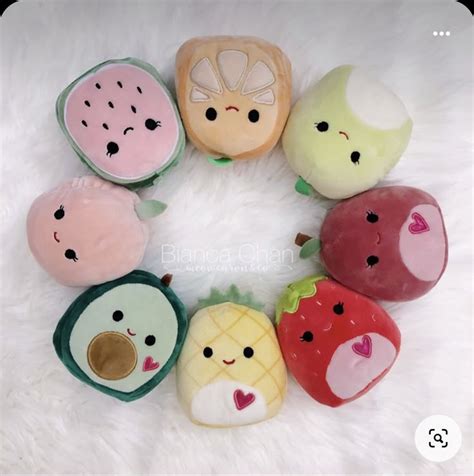 Mini Fruit Squish Mellow Værelse Dekoration Bamse Dekoration