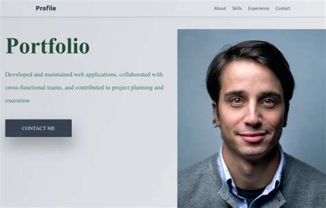 Responsive Portfolio Webpage With Tailwind Css Tailwind Css Example