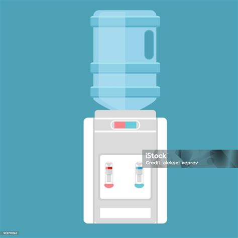 평면 스타일에서 데스크톱 물탱크 벡터 일러스트 레이 션 가득 찬에 대한 스톡 벡터 아트 및 기타 이미지 가득 찬 갤런