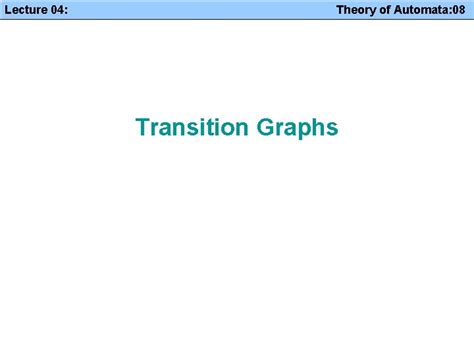 lecture 04 theory of automata 08 transition graphs