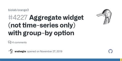 Aggregate Widget Not Time Series Only With Group By Option · Issue