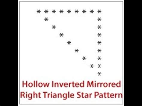 C Program Print Hollow Inverted Mirrored Right Triangle Star Pattern Shorts YouTube