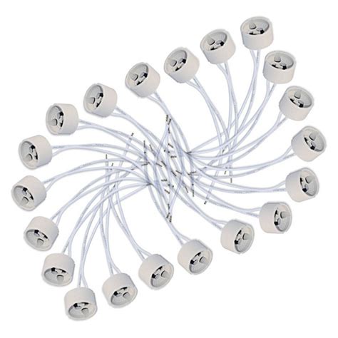 Gu10 Bulb Holder Socket 15cm Wire Gu10 Connector Ceramic Base For Gu10 Led Lamps Allcam