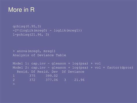 Ppt Lecture 15 Logistic Regression Inference And Link Functions