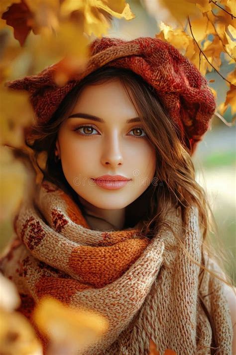 Model Girl In The Autumn Forest Selective Focus Stock Image Image Of Fashion Princess 335742287