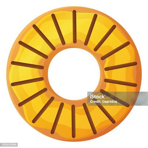 노란 유약과 망고 다이어트 데이 기호 건강에 해로운 음식 달콤한 패스트 푸드 설탕 간식 여분의 칼로리 개념밝은 도넛 만화 스타일의 흰색 배경에 격리 된 스톡 벡터