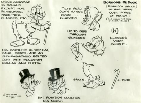 Scrooge Mcduck Model Sheets Traditional Animation