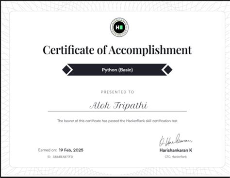 Getting This Python Basic Certification From Hackerrank Really Makes