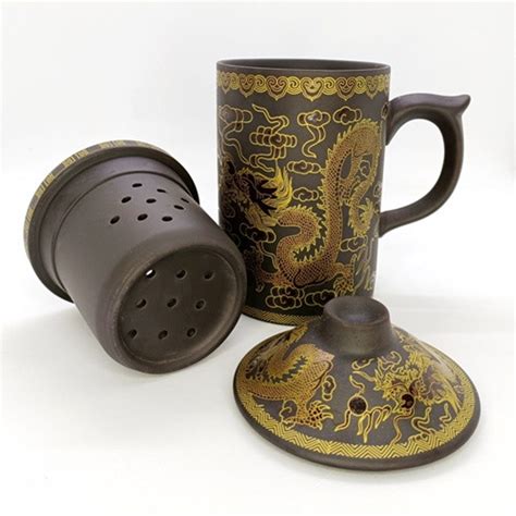 Чашка із ситом і кришкою Рік Дракона глина 370 мл купити онлайн на Rozetka