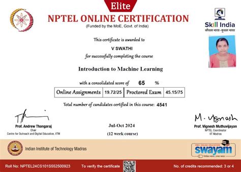 swathi venkatesan on linkedin machinelearning nptel continuouslearning
