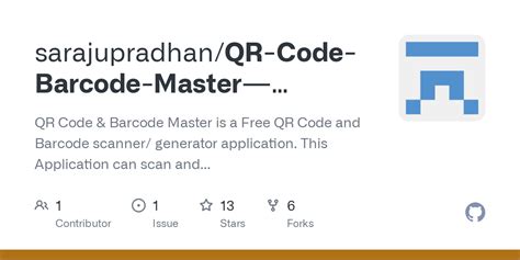 GitHub Sarajupradhan QR Code Barcode Master Scanner And Generator QR Code Barcode Master